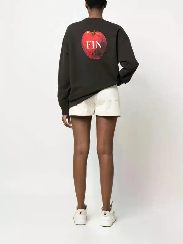 Undercover Graphic Print Cotton Sweatshirt - Brown