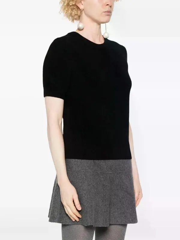 Michael Kors Ribbed Merino Wool Sweater - Black