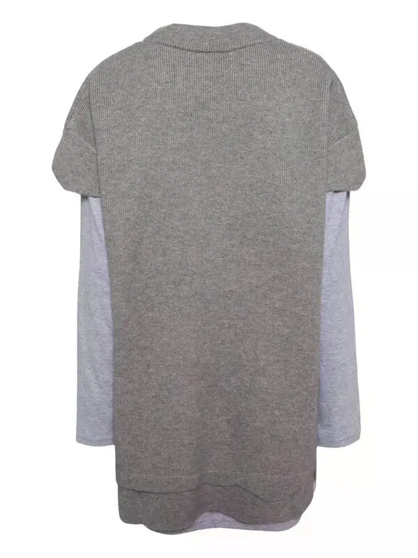 TOUT A COUP V-neck Jumper Set - Grey
