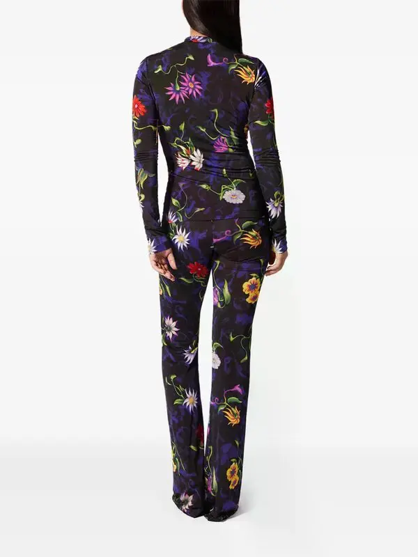 MARGHERITA MACCAPANI Genie Top" Long Sleeve Mock Neck With Floral Print