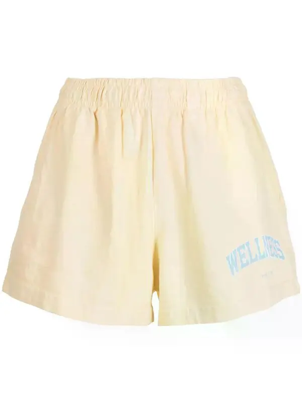 Sporty & Rich Graphic Print Cotton Shorts