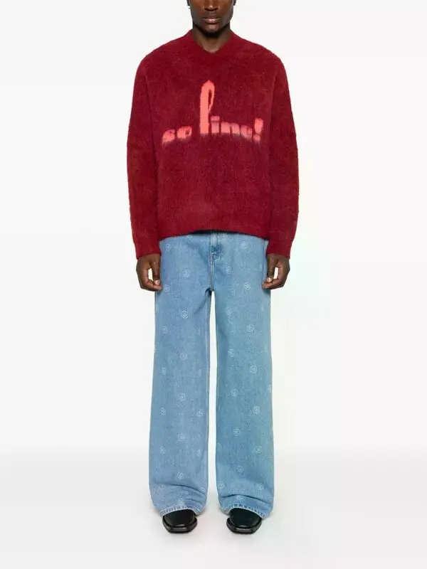 Martine Rose Brushed V-neck Sweater