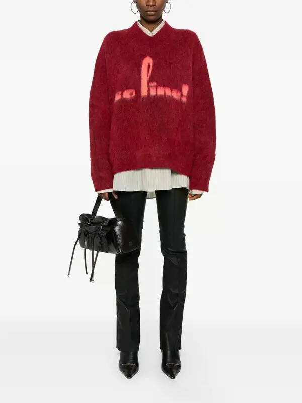 Martine Rose Brushed V-neck Sweater