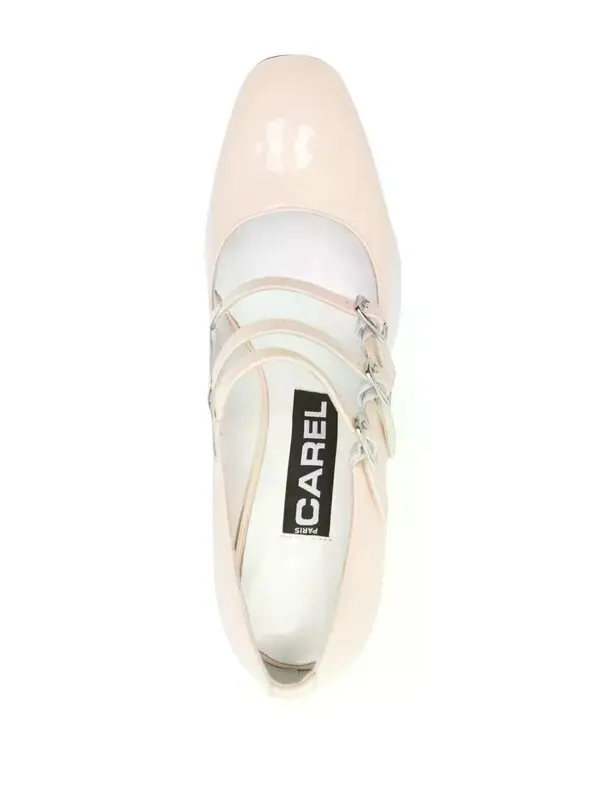 CAREL Keel Patent Leather Mary Jane Pumps - Neutrals