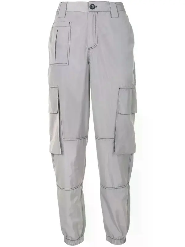 UMA | RAQUEL BLAY Reflective Effect Cargo Trousers - Grey