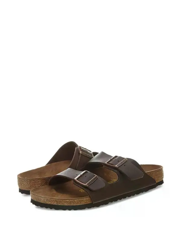 BIRKENSTOCK Arizona Double Buckle Leather Sandals - Brown