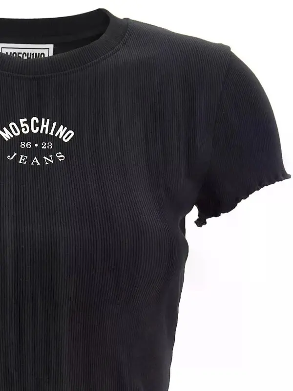Moschino Ribbed Crewneck T-shirt