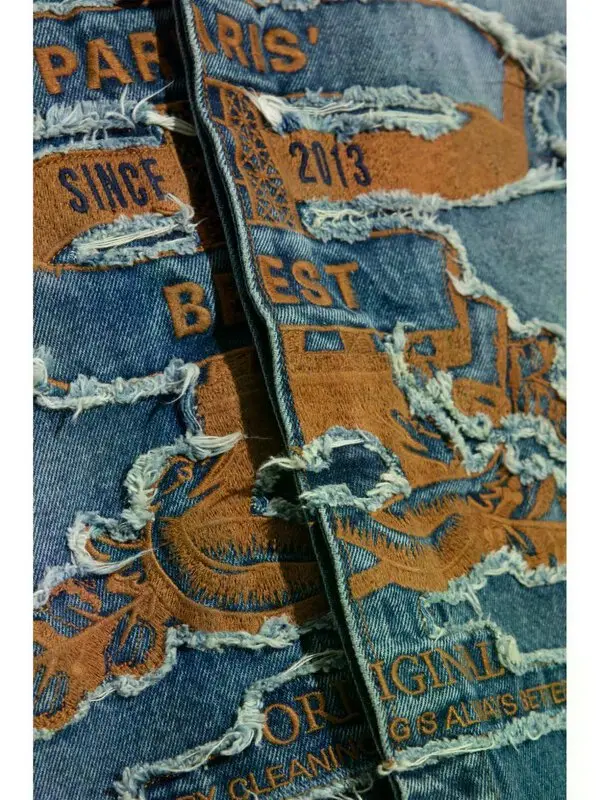 Y/project Distressed Denim Shirt - Blue