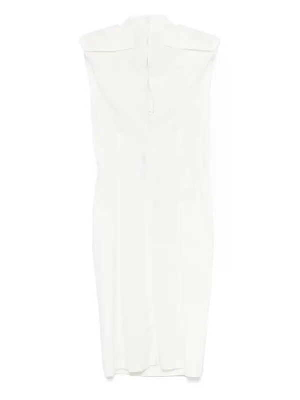 Issey Miyake Draped Mock Neck Knee-length Dress