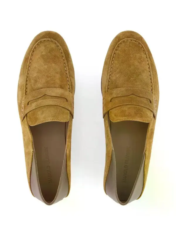 Manolo Blahnik Plymouth Calf Suede Loafers