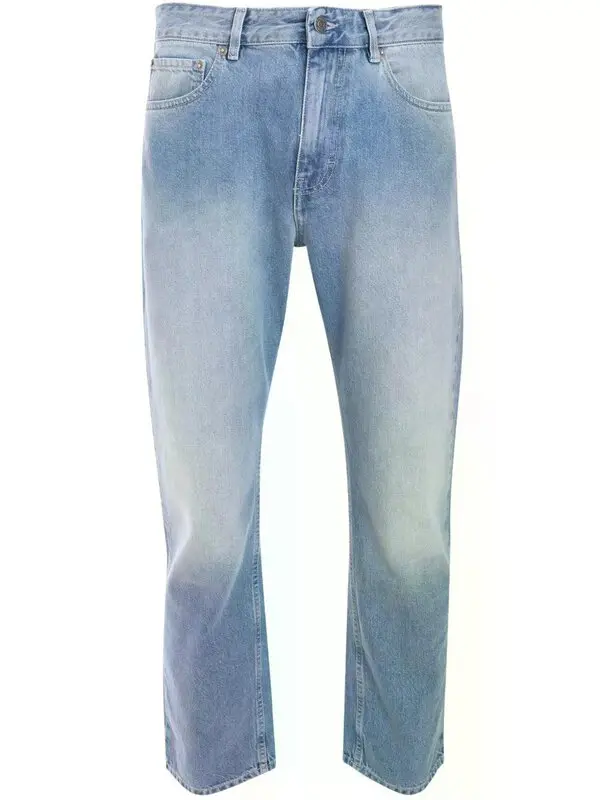 Roberto Cavalli Logo-patch Tapered Leg Jeans - Blue