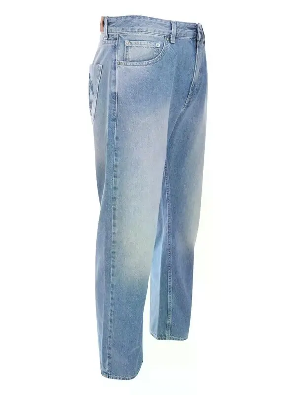 Roberto Cavalli Logo-patch Tapered Leg Jeans