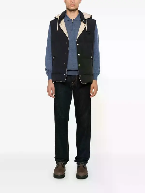 Fedeli Fine-knit Polo Shirt - Blue