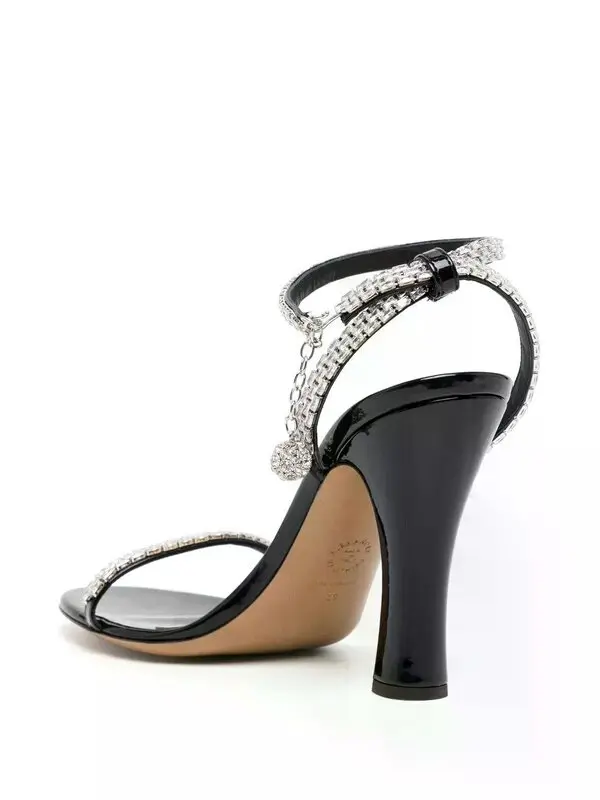 Alexandre Vauthier Crystal Embellished High Block Heel Sandals