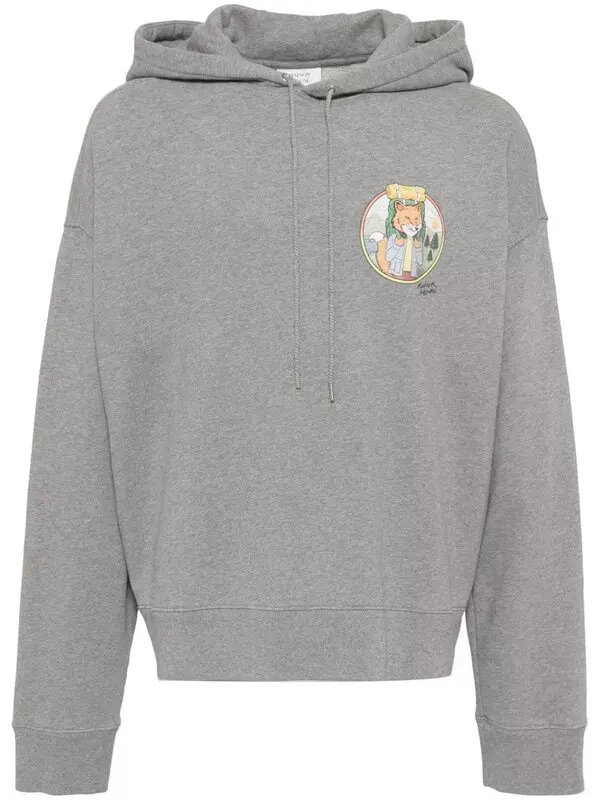 Maison Kitsuné Rambling Fox Oversized Hoodie - Grey