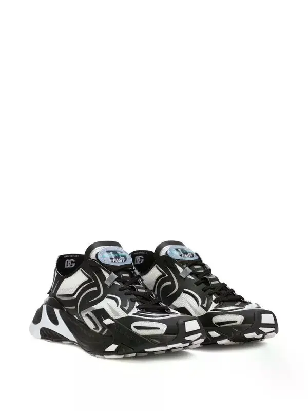 Dolce & Gabbana Fast Panelled Sneakers - Black