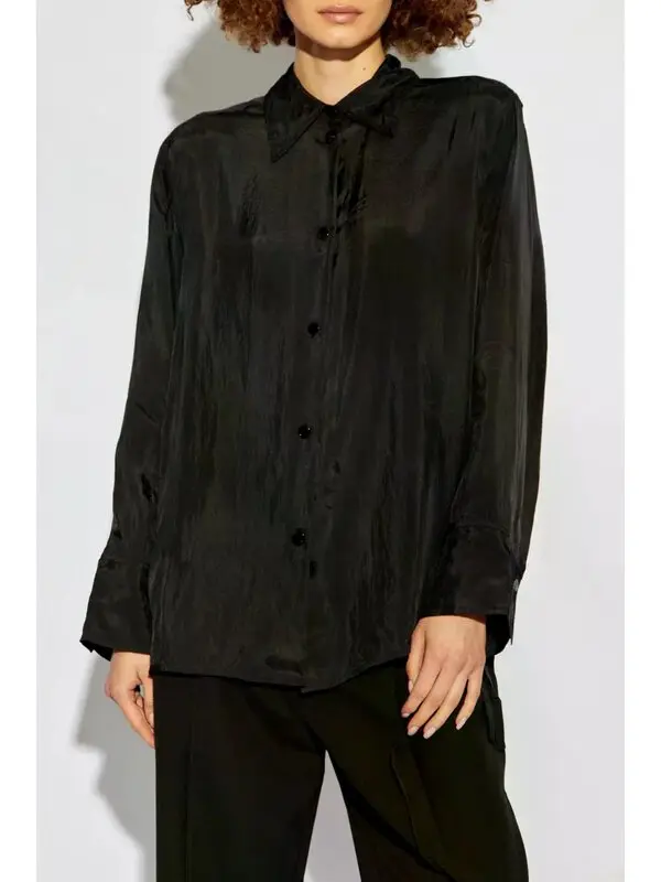 GANNI Plain Long-sleeve Shirt