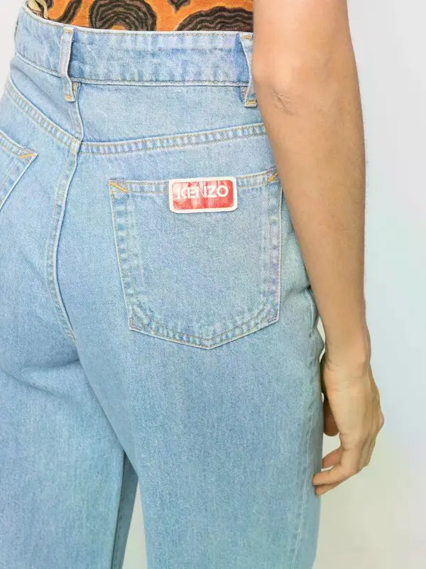 Kenzo Sumire Cropped Wide-leg Jeans