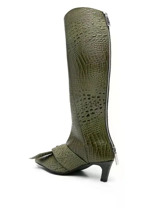 GMBH 60mm Zina Crocodile-effect Knee-high Boots