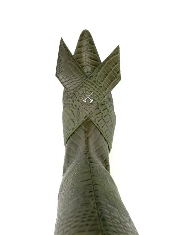 GMBH 60mm Zina Crocodile-effect Knee-high Boots