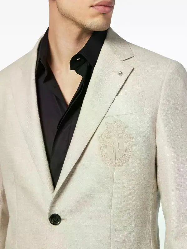 BILLIONAIRE Logo-patch Single-breasted Blazer