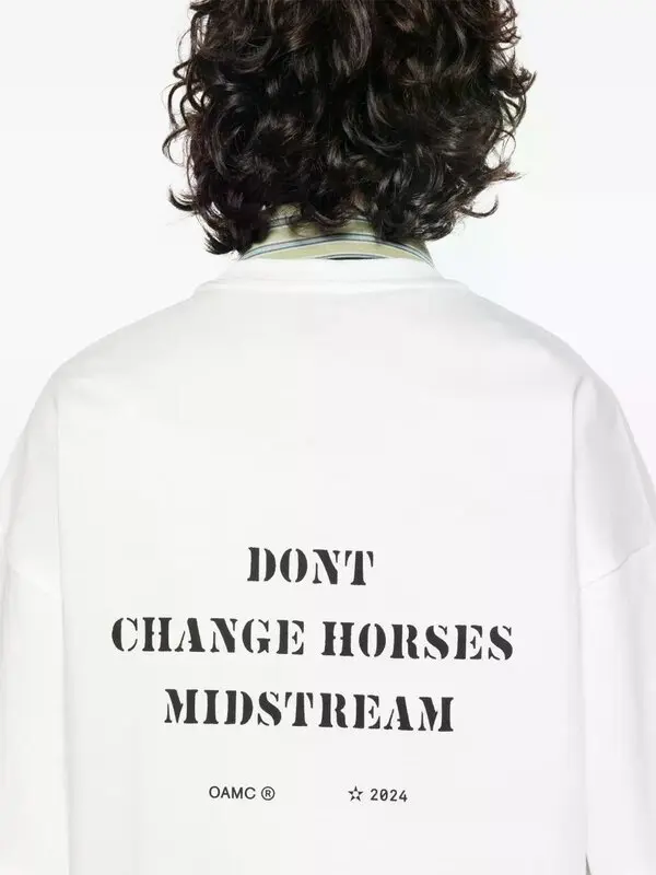 OAMC Logo-print Organic T-shirt