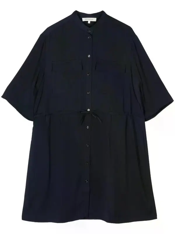 Maison Kitsuné Short-sleeve Button-up A-line Minidress