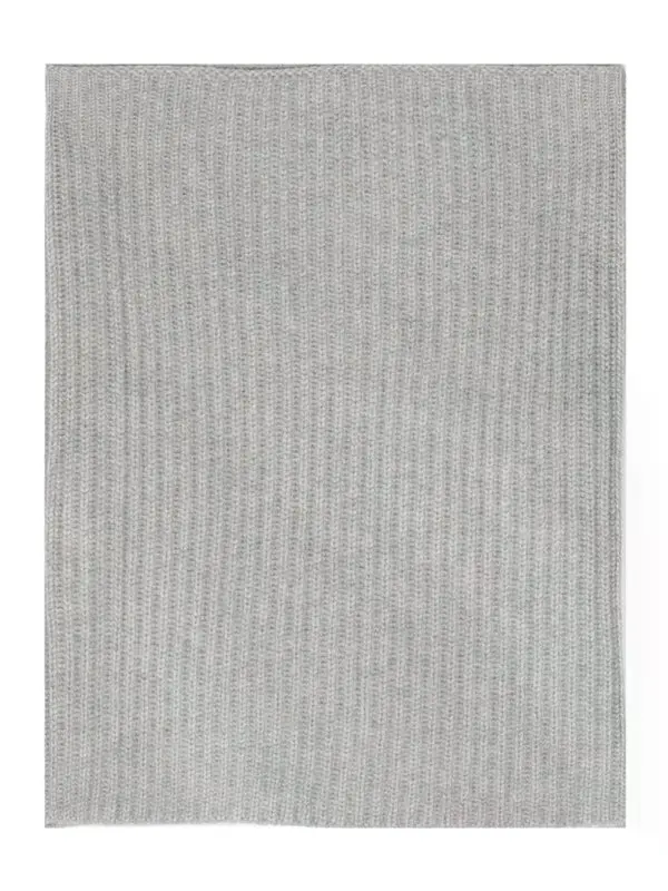 LISA YANG Ribbed-knit Cashmere Scarf - Grey
