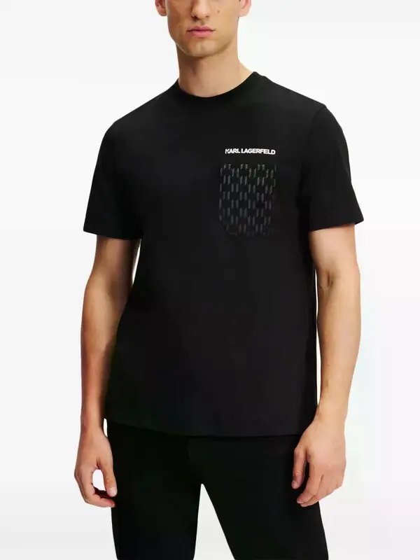 Karl Lagerfeld Monogram-pocket T-shirt