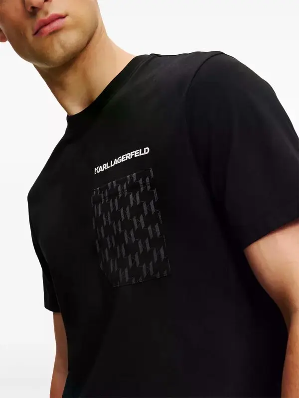 Karl Lagerfeld Monogram-pocket T-shirt
