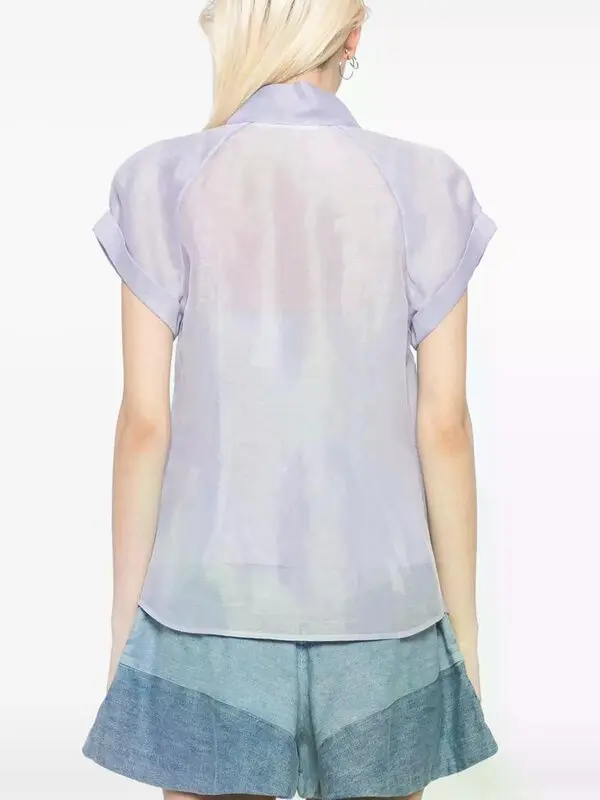 Zimmermann Crush Fitted Blouse Crystal Embellishment