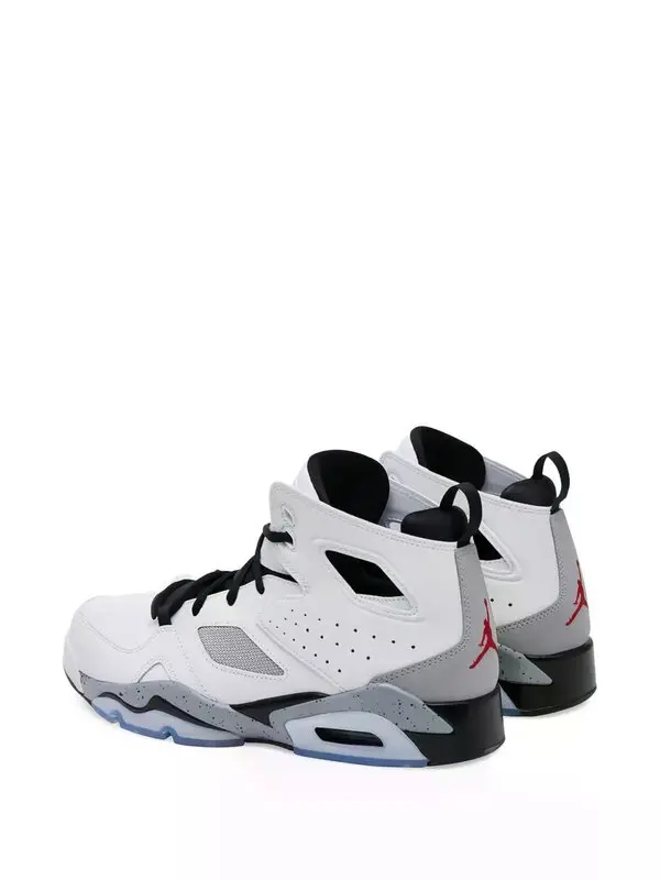 JORDAN Flight Club 91 Cement High Top Sneakers - White