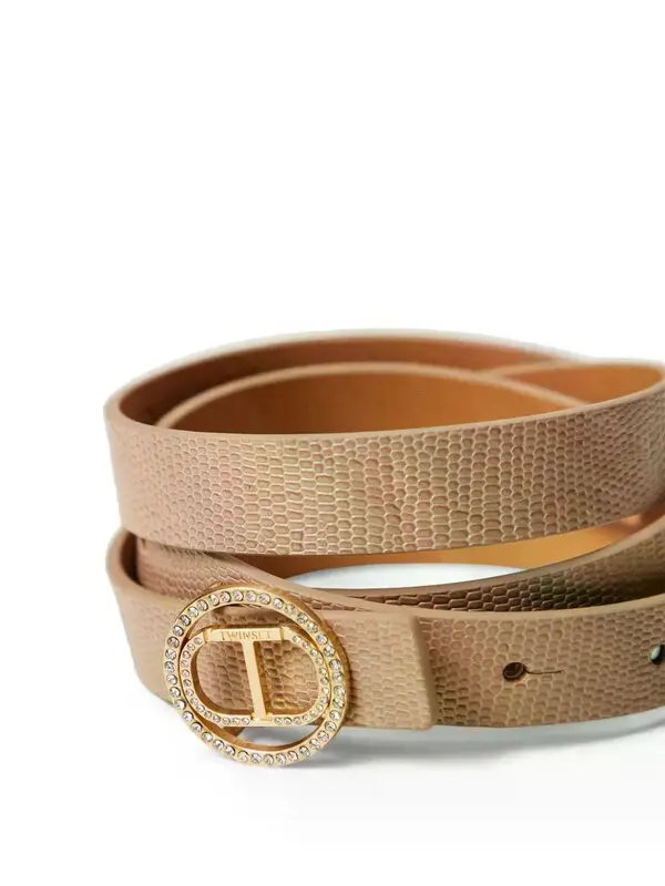 TWINSET Lizard-effect Leather Belt