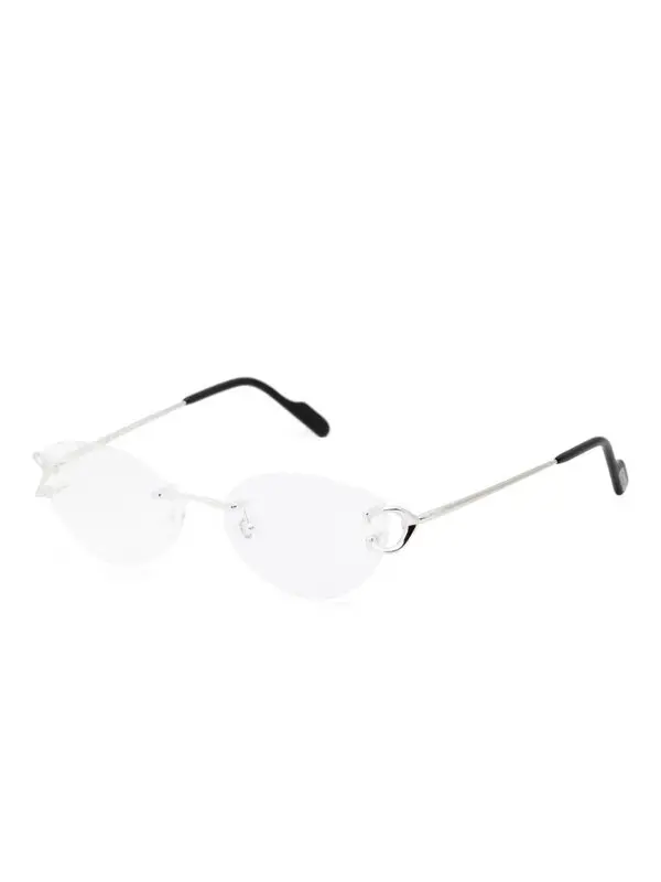 Cartier C Décor Cat-eye Glasses - Silver