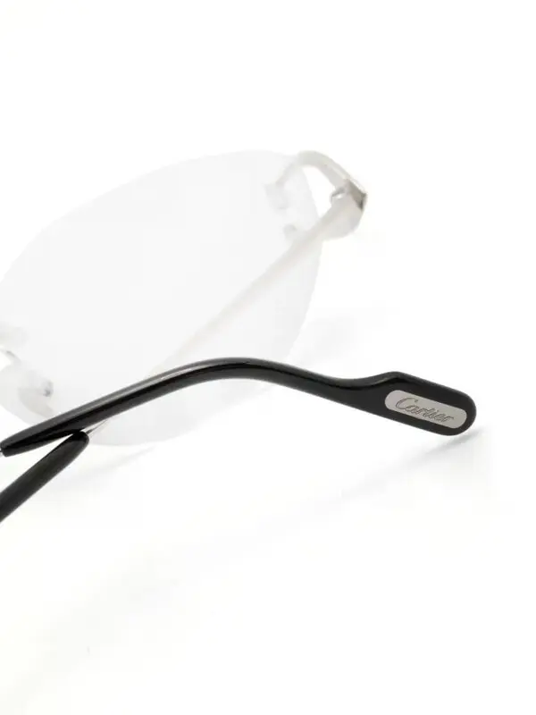 Cartier C Décor Cat-eye Glasses - Silver