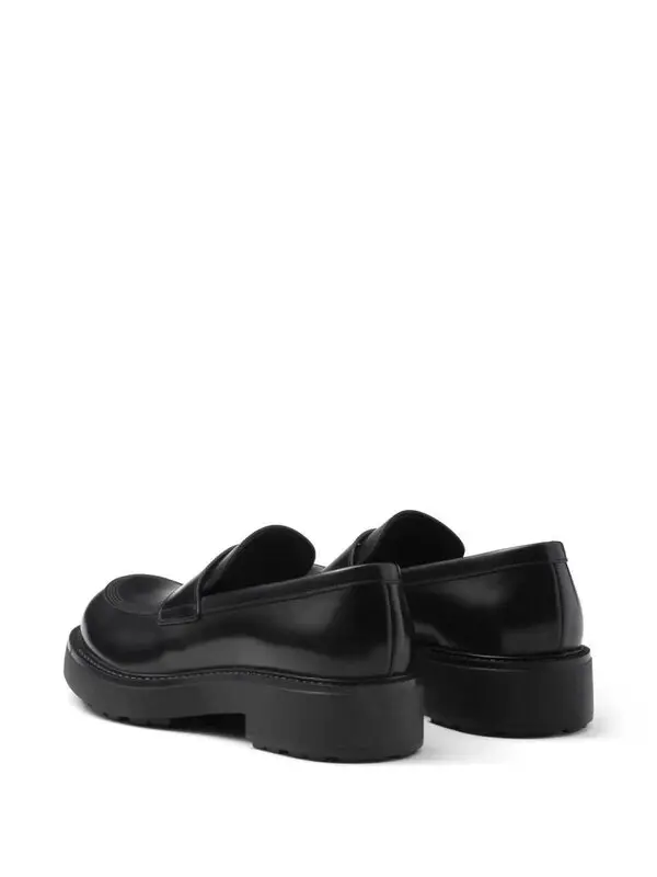 Prada Penny-slot Leather Loafers