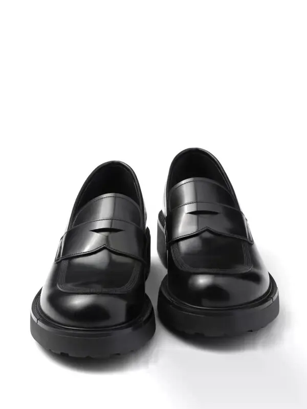 Prada Penny-slot Leather Loafers