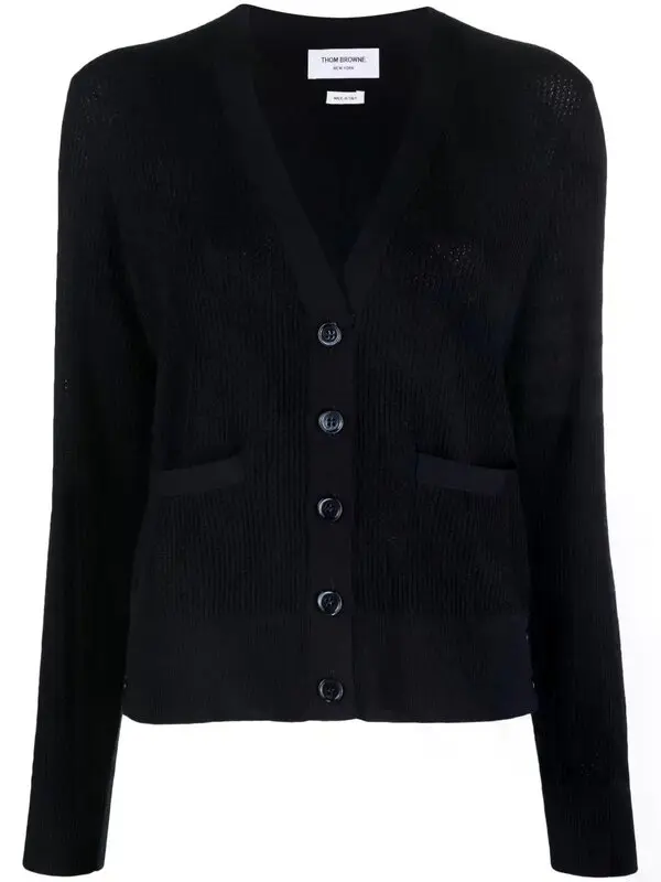 Thom Browne V-neck Virgin Wool Cardigan