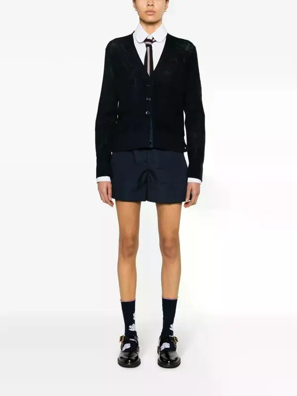 Thom Browne V-neck Virgin Wool Cardigan
