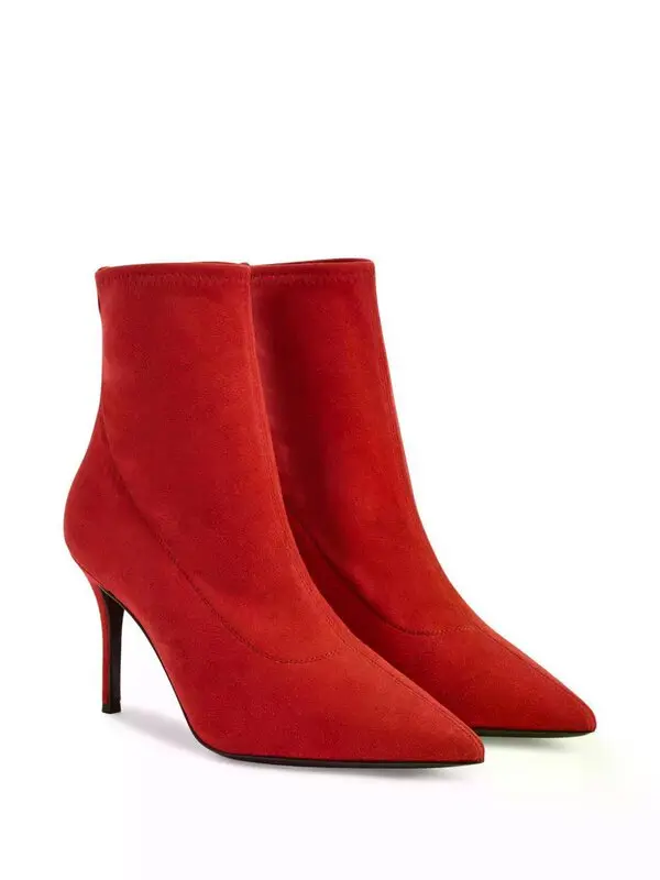 GIUSEPPE ZANOTTI 90mm Mirea Stiletto Heel Boots - Red