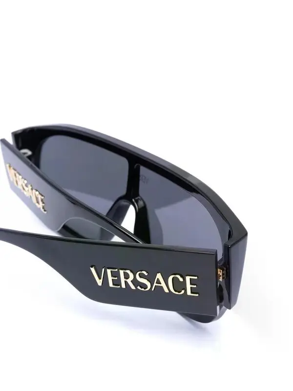 Versace 90s Logo-injected Mask Sunglasses