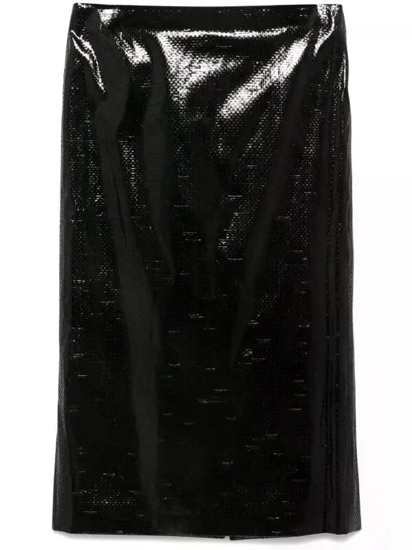 Alexander McQueen Tarpaulin Pencil Midi Skirt