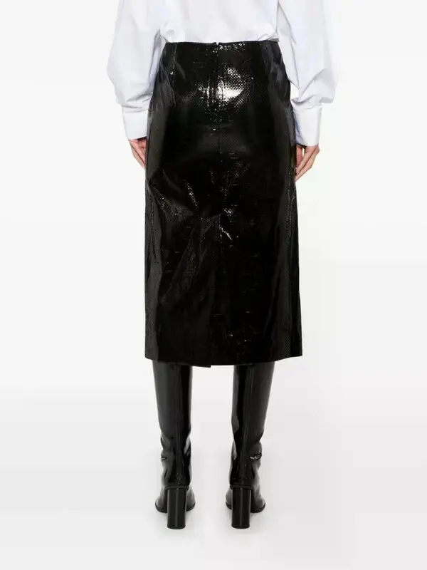 Alexander McQueen Tarpaulin Pencil Midi Skirt