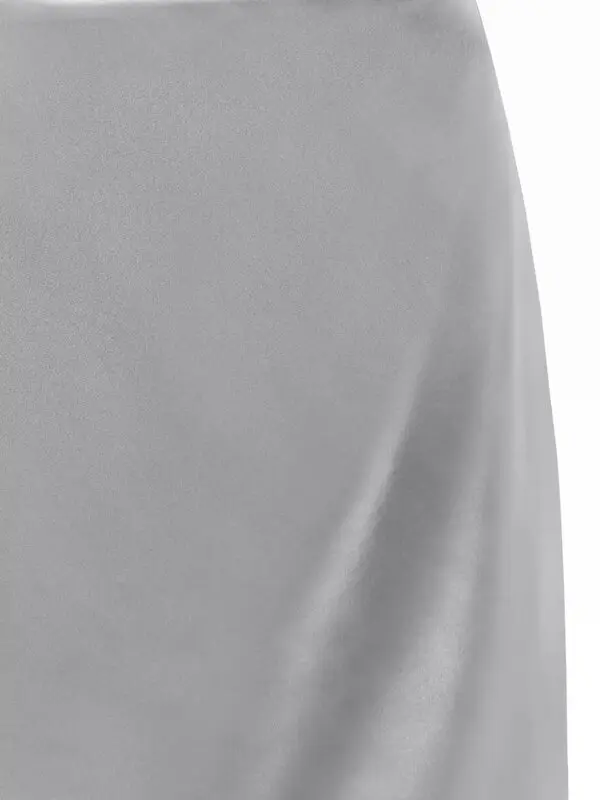 Alejandra Alonso Rojas Satin Mini Skirt - Silver