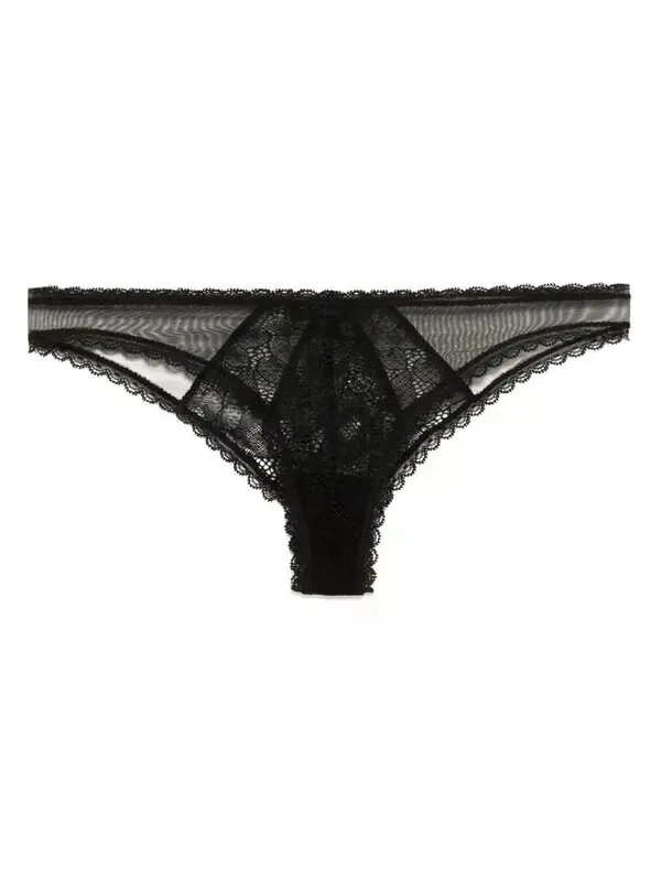 Kiki De Montparnasse Dahlia Lace Briefs - Black