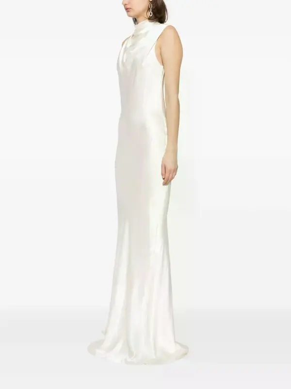 Michelle Mason Ruffle Bias Gown