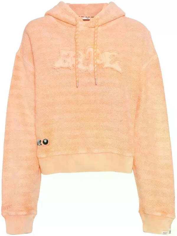 A BATHING APE Logo-embellished Cotton Hoodie - Orange