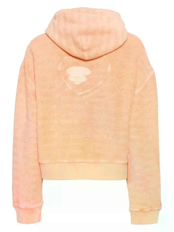 A BATHING APE Logo-embellished Cotton Hoodie - Orange