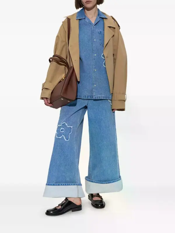 Marni Floral Motif Denim Shirt