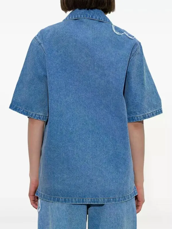 Marni Floral Motif Denim Shirt
